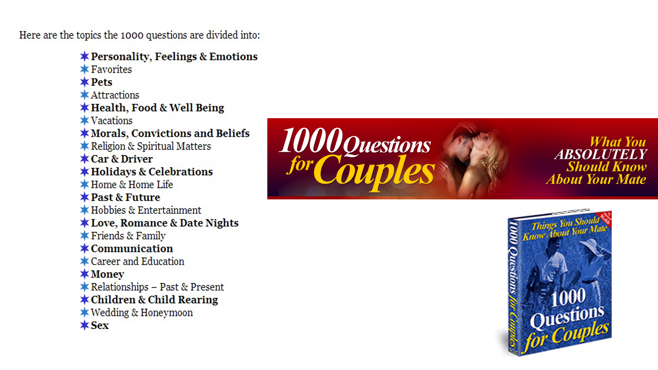 IMPORTANT 1000 Questions For Couples By Relationship Expert - App on ...