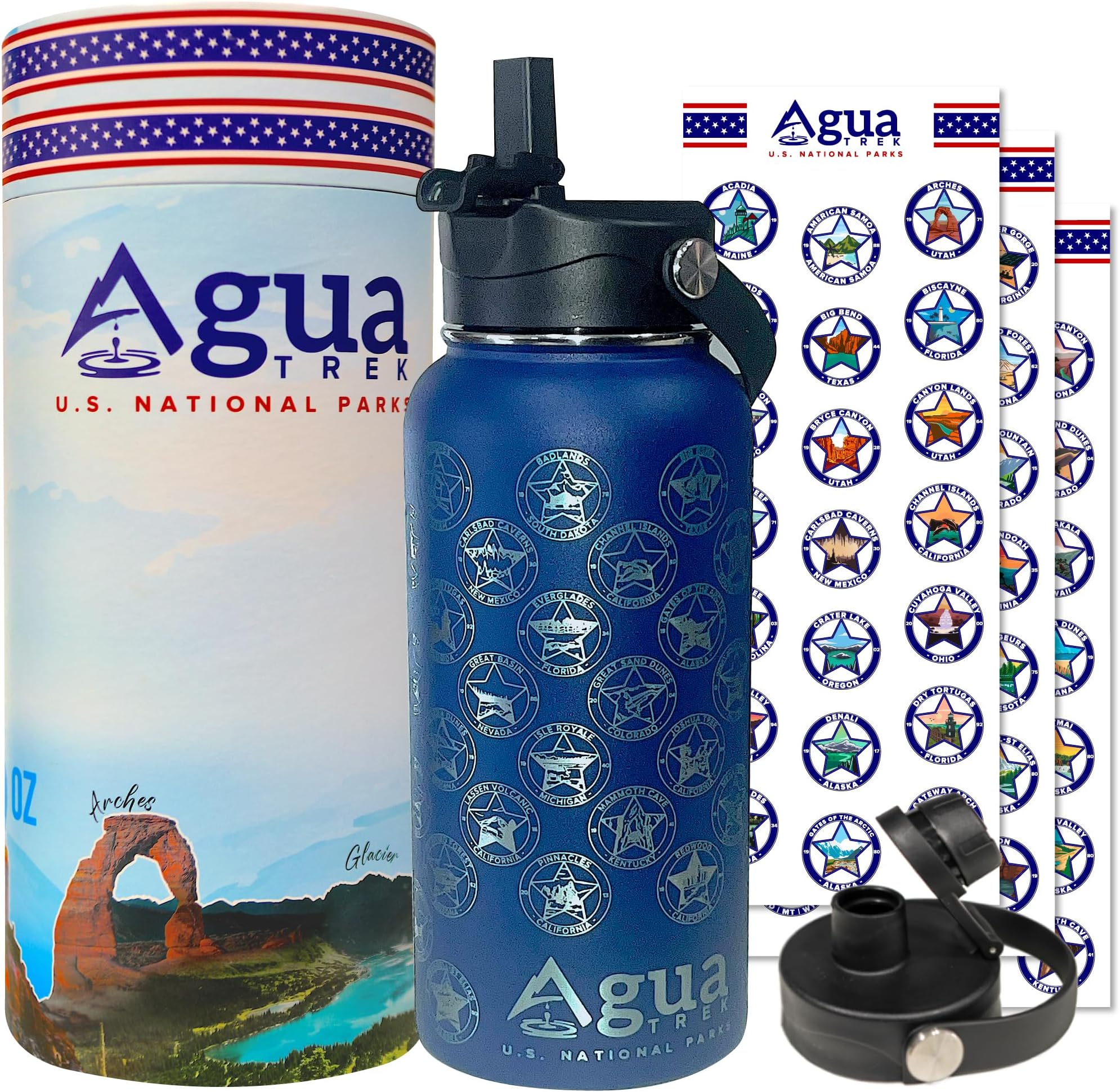 Amazon.com: SIPSO fresh National Parks water bottle with Stickers: 32 ...