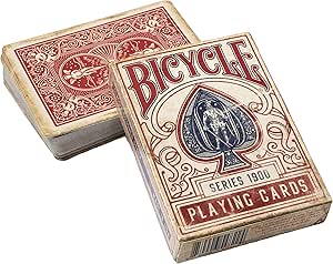 Amazon.com: Ellusionist Bicycle 1900 Vintage Series Playing Cards - Red ...