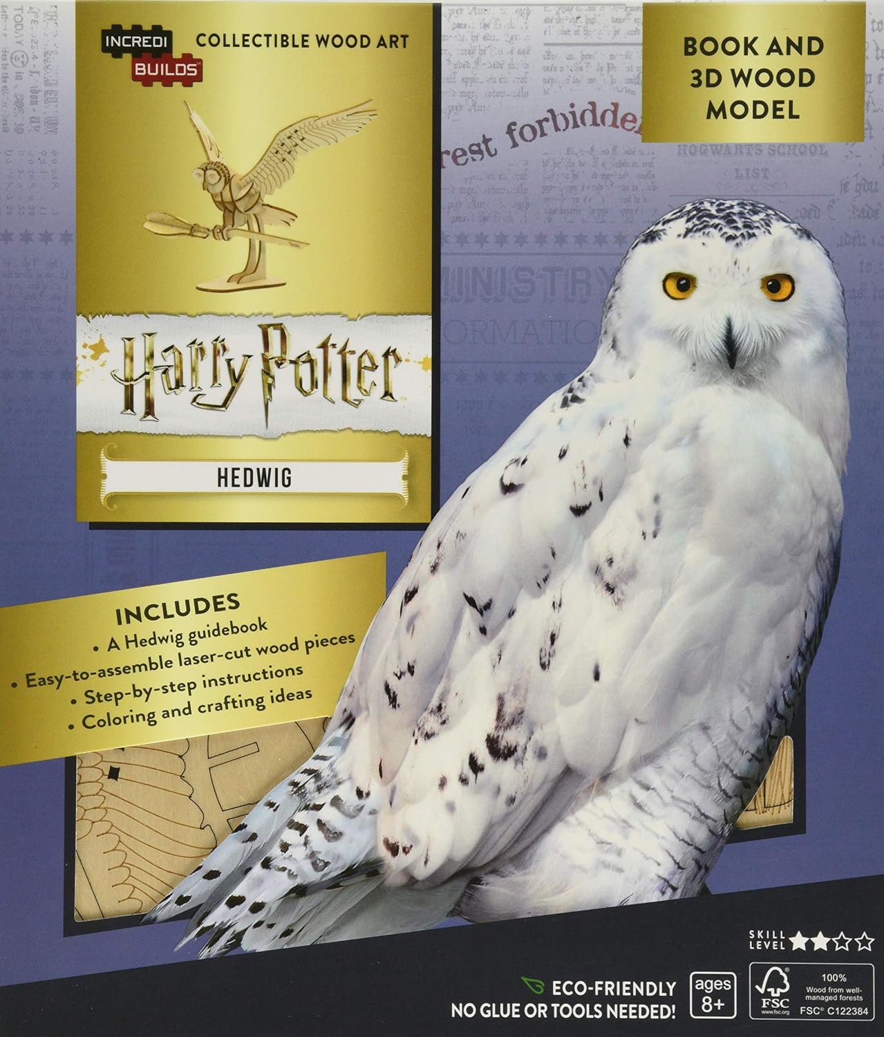 IncrediBuilds: Harry Potter: Hedwig Book and 3D Wood Model : Insight ...