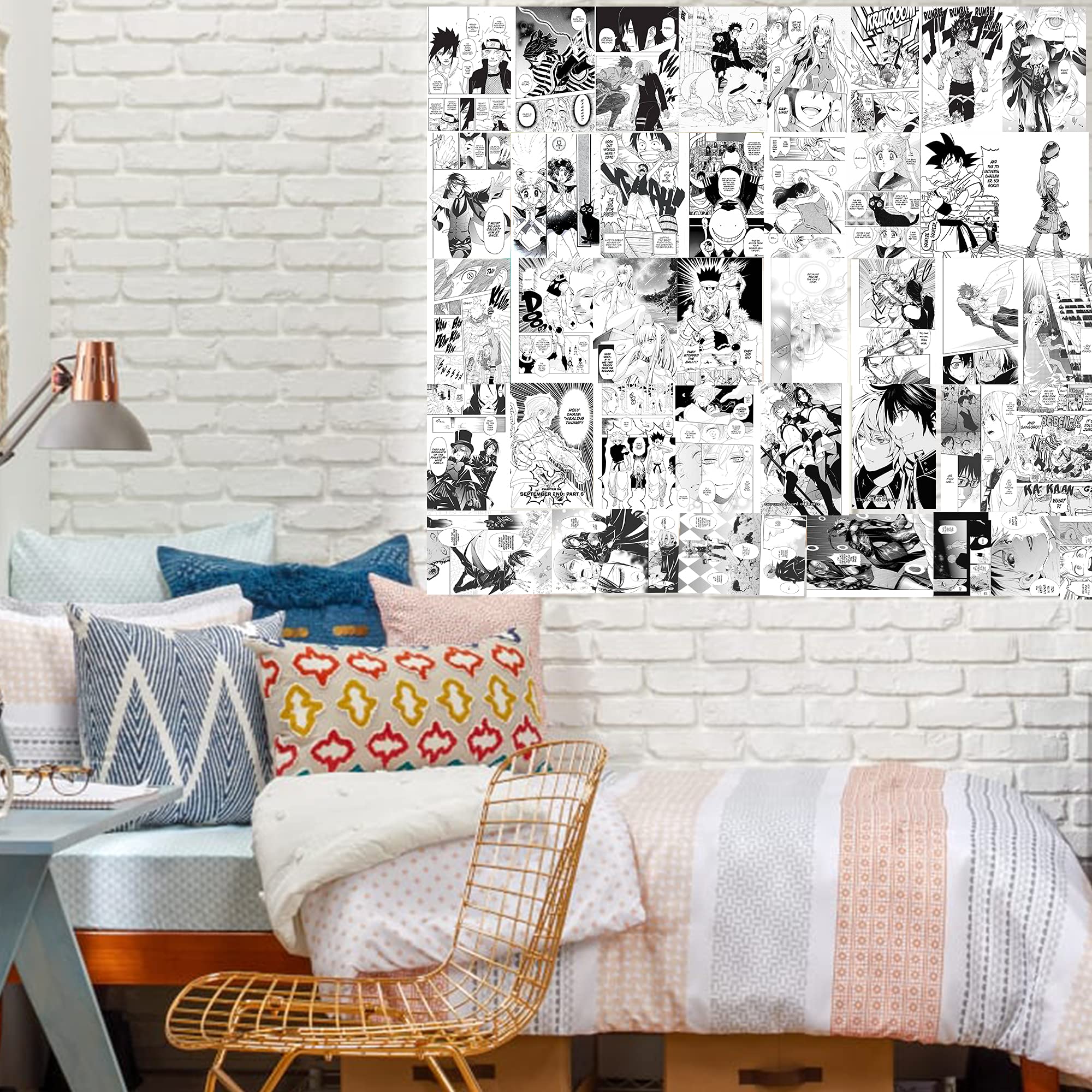 Btaidi 60PCS Anime Manga Panel Aesthetic Pictures Wall Collage Kit ...