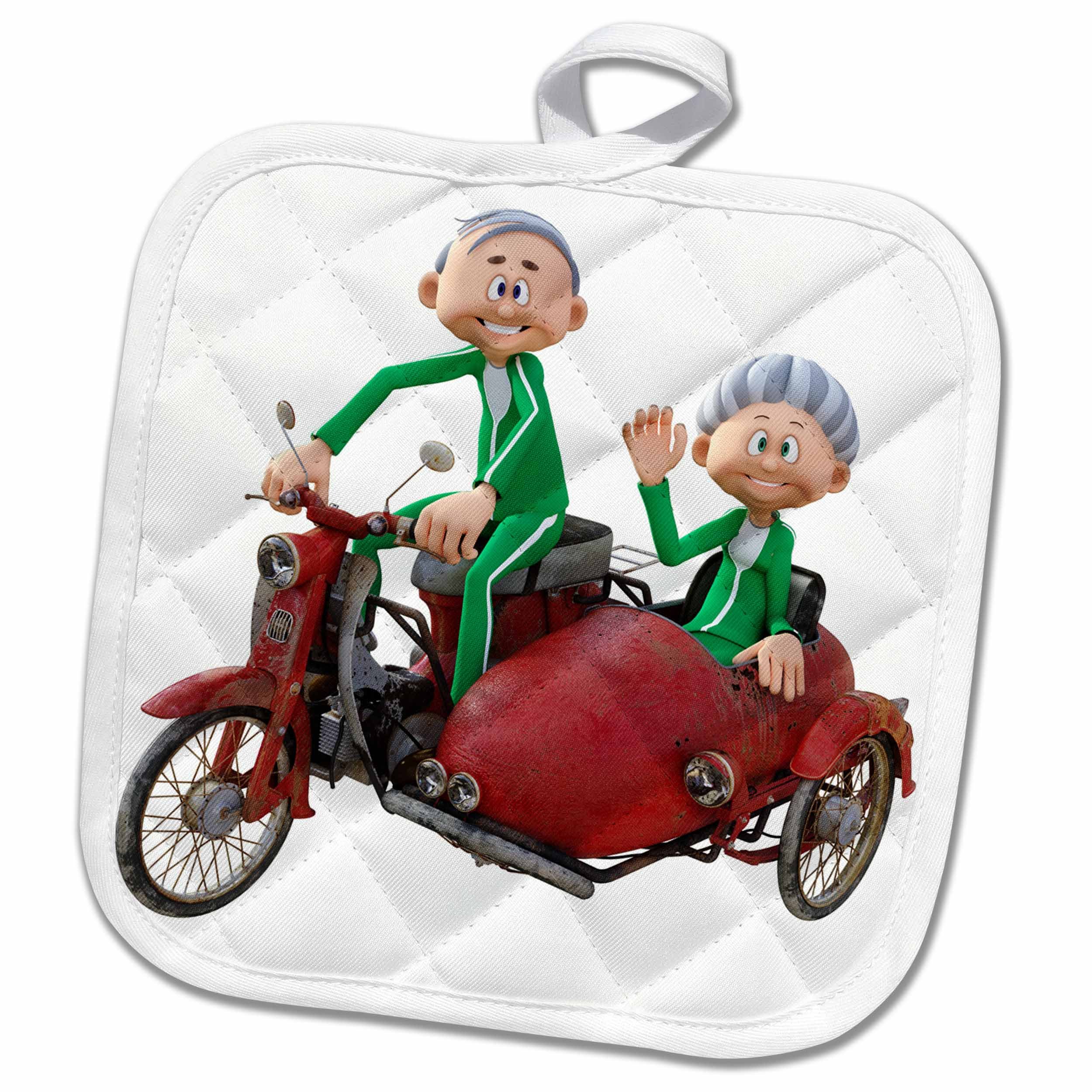 Scooter With Sidecar Cartoon