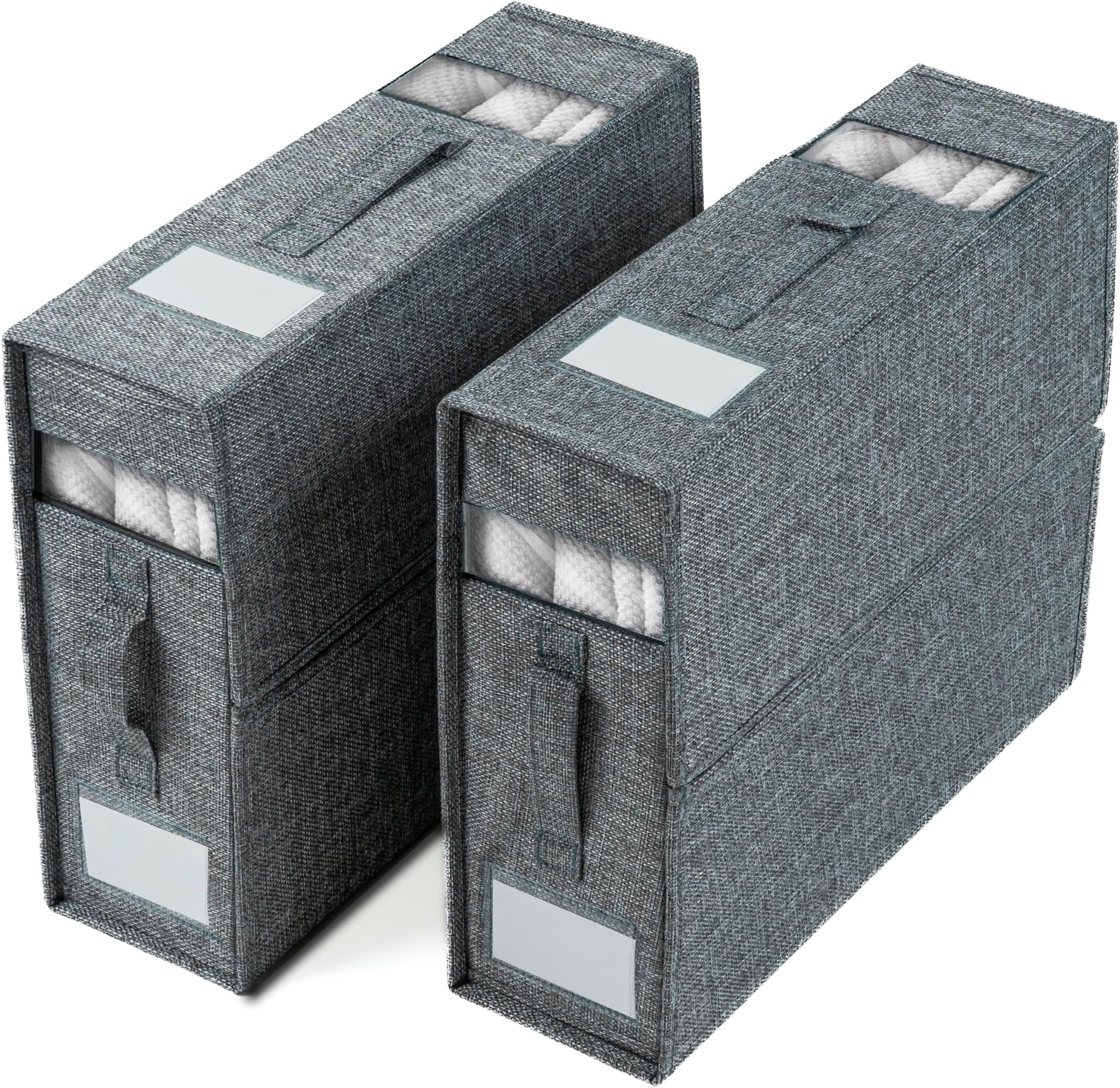 Amazon.com: 2-Pack Bed Sheet Storage Organizers with Window & Label ...