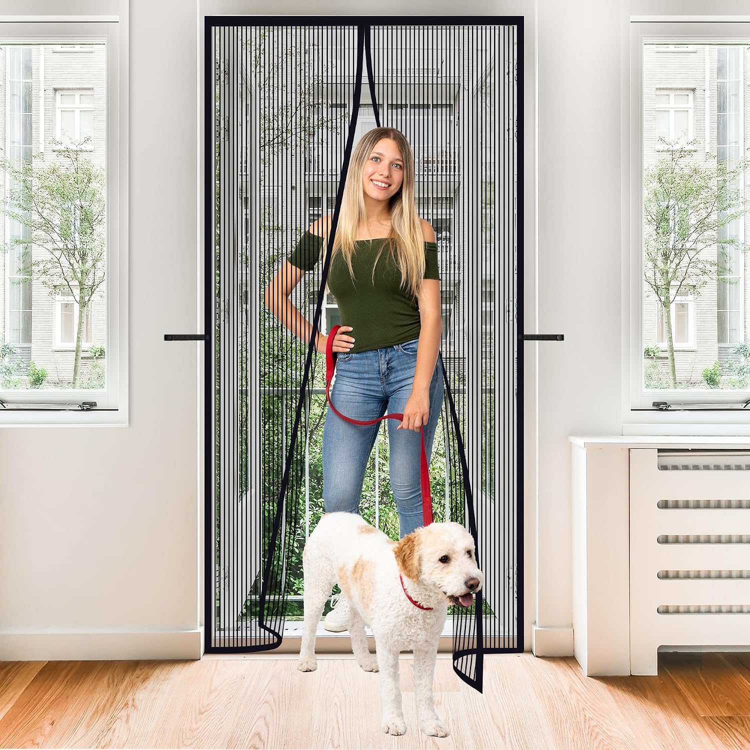 Magnetic Screen Door - Heavy Duty Mesh Door Screen | Easy Installation ...