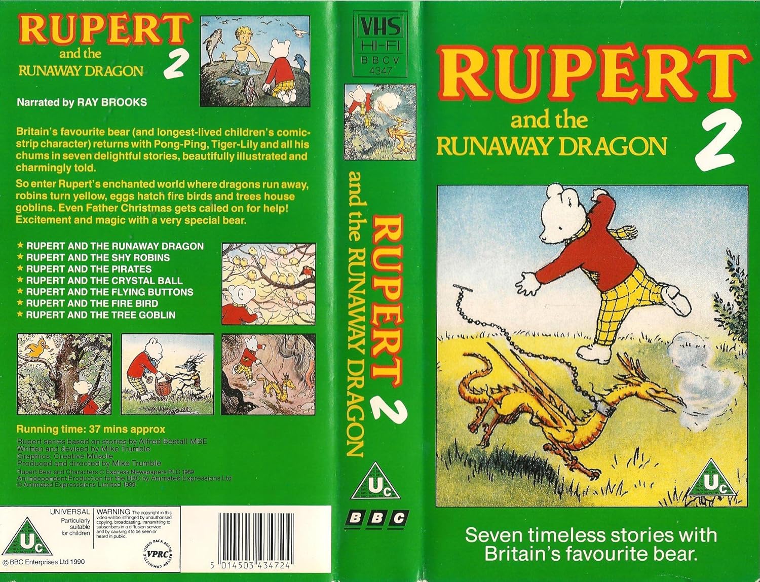 Rupert 2 - Rupert And The Runaway Dragon [VHS][1989] : Ray Brooks, Mike ...