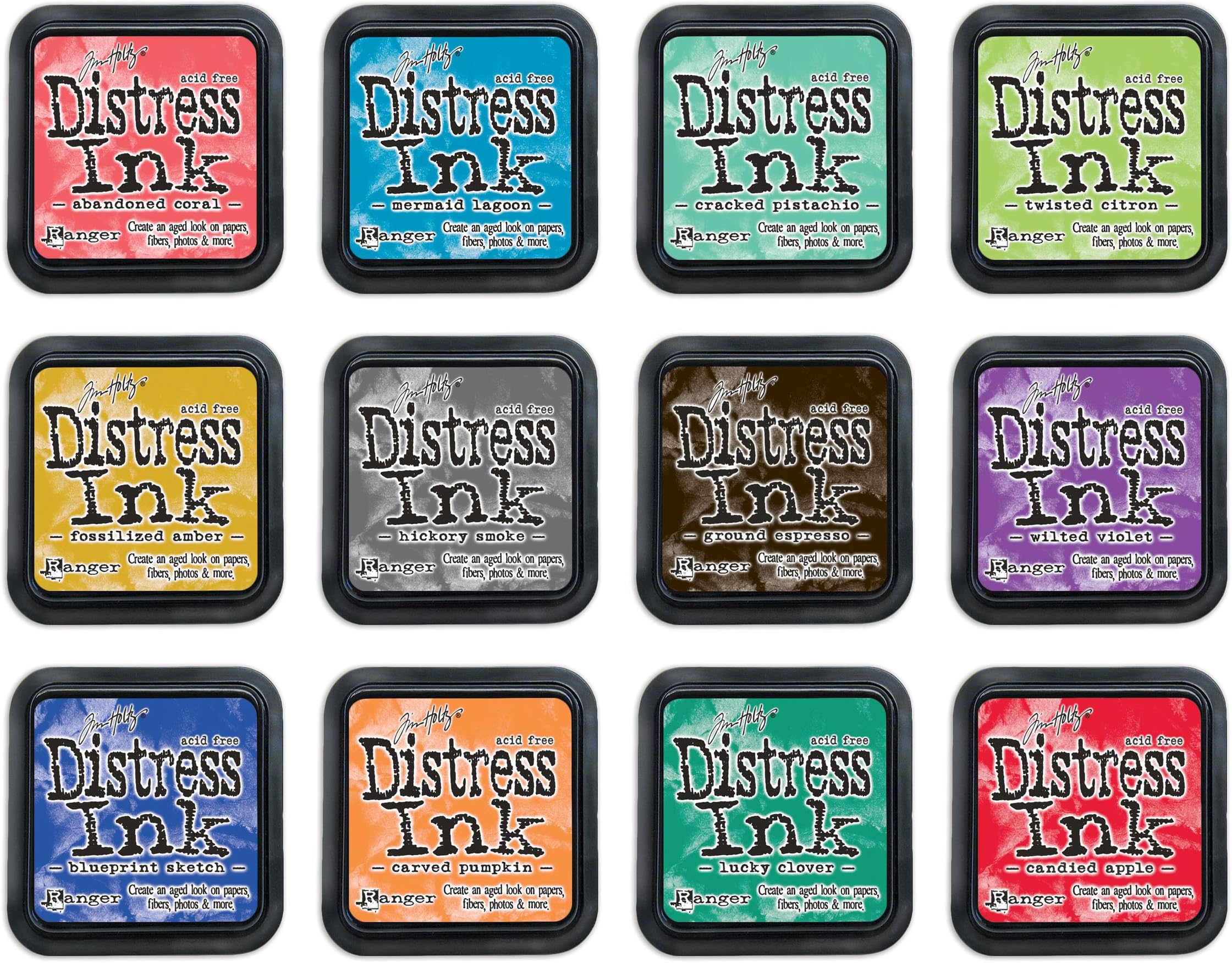 Amazon.com: Ranger Tim Holtz Distress Mini Ink Pad Kits Complete Set of ...