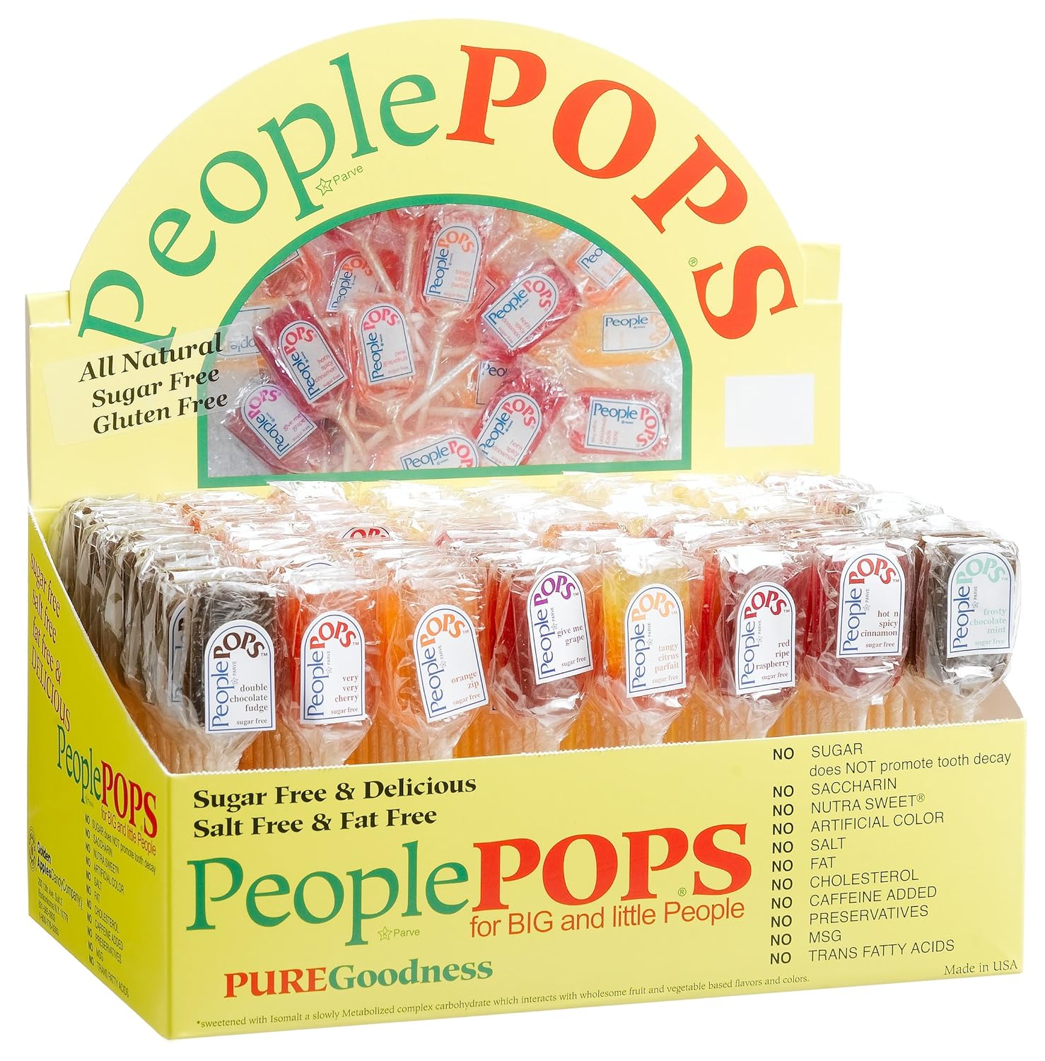 Amazon.com : People Pops Assorted Pops, 96-Count Display Unit : Suckers ...