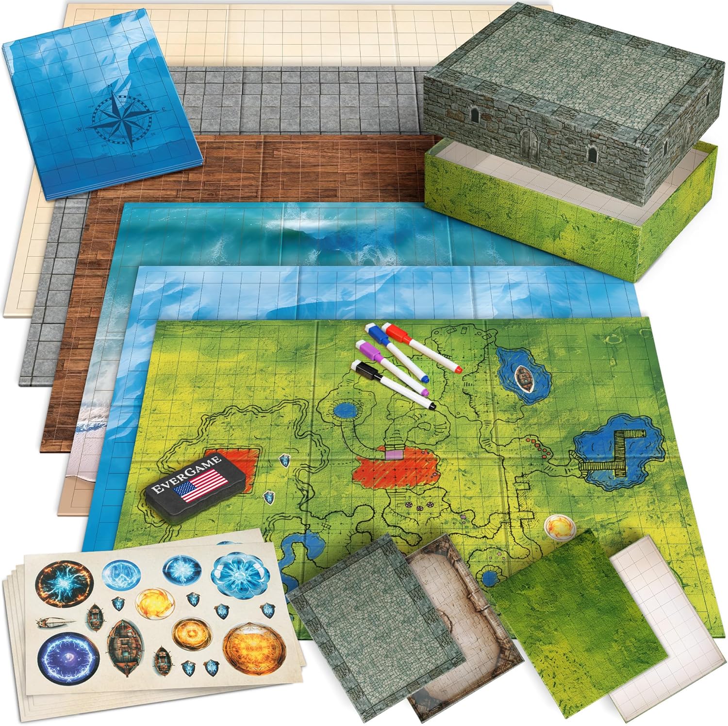 Amazon.com: 10 DND Game Mats and a lot More - Includes 6 Dungeons ...