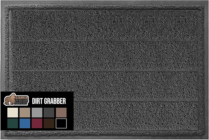 Amazon.com: GORILLA GRIP Dirt Grabber Mesh Doormat, Low-Profile, Stain ...