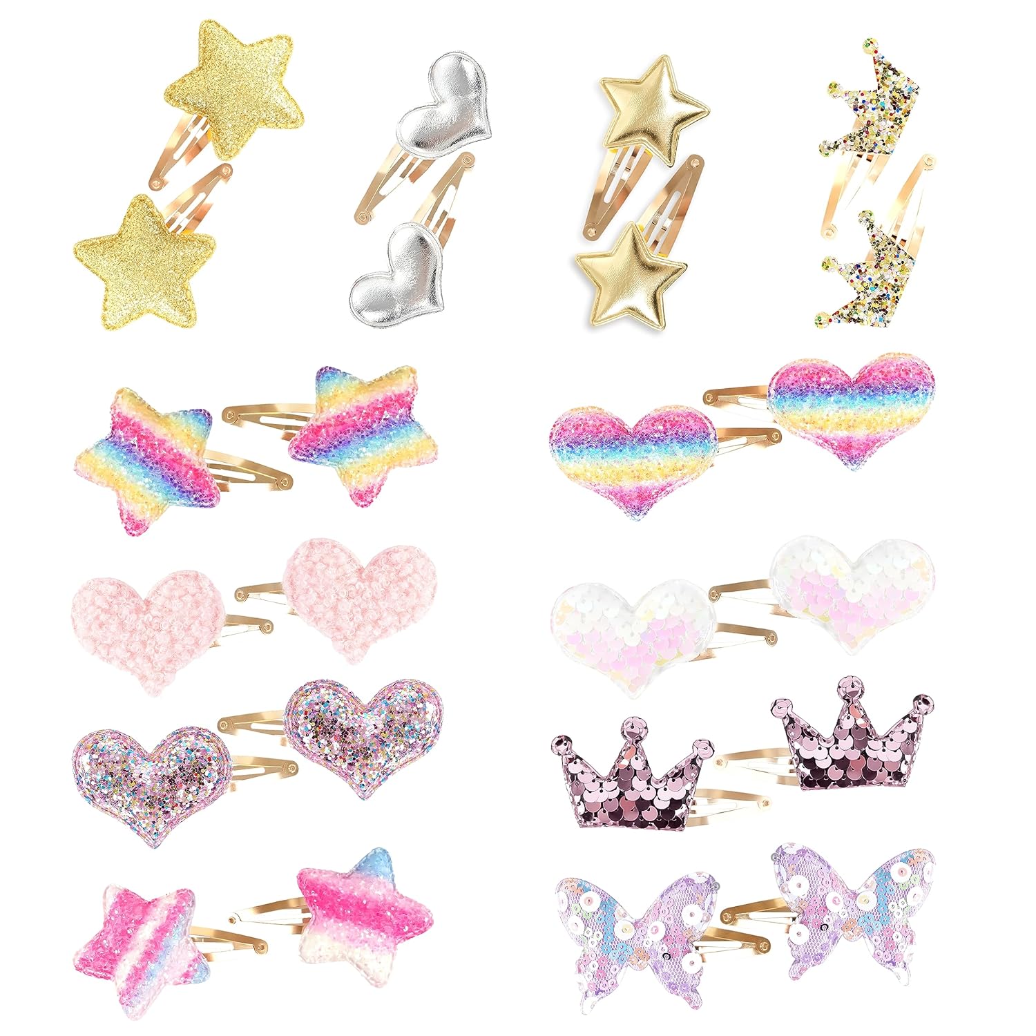Amazon.com : 24Pcs Hair Pins for Girls Hairpins birthday Star Hair Clip ...