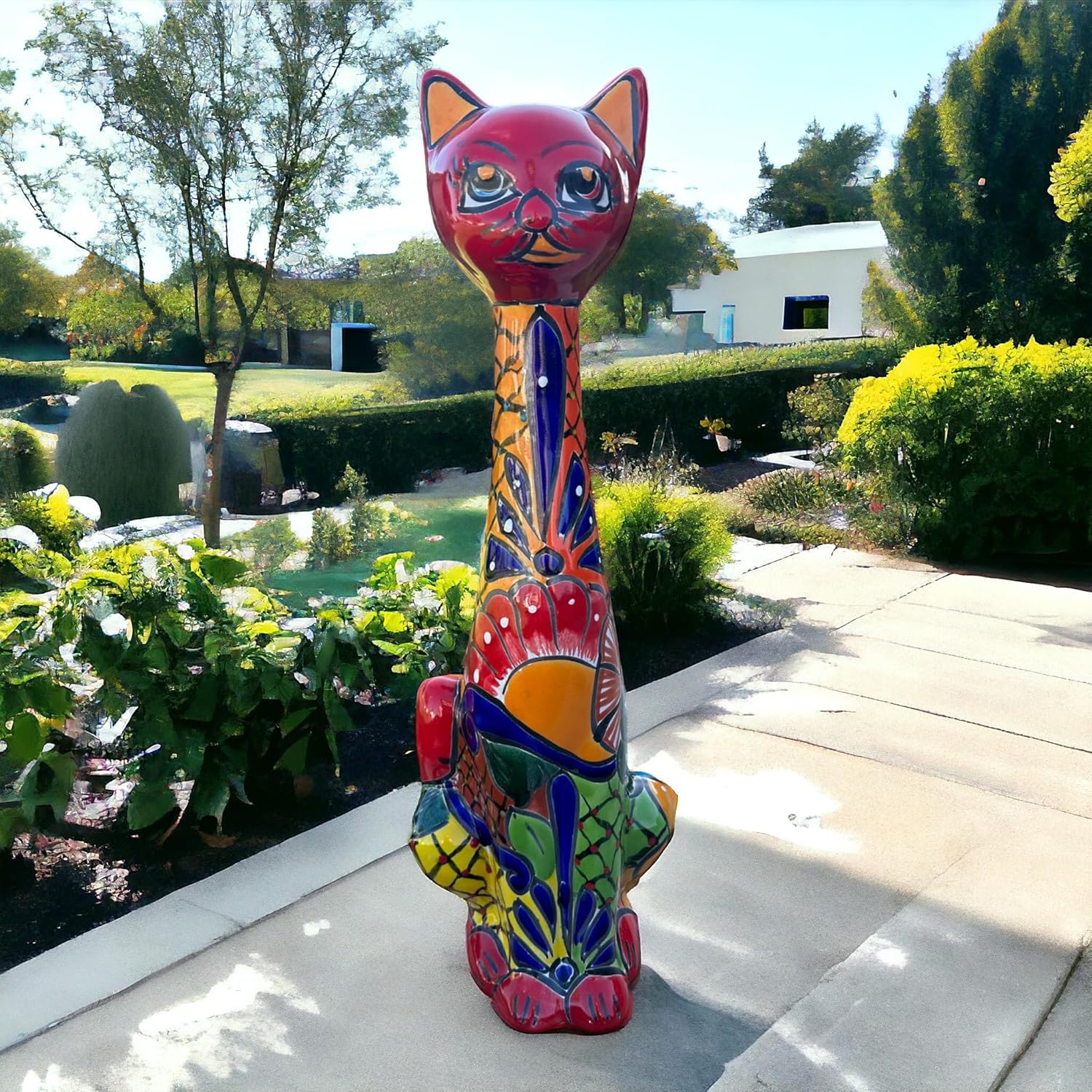 Amazon.com: Talavera Cat Statue : Patio, Lawn & Garden