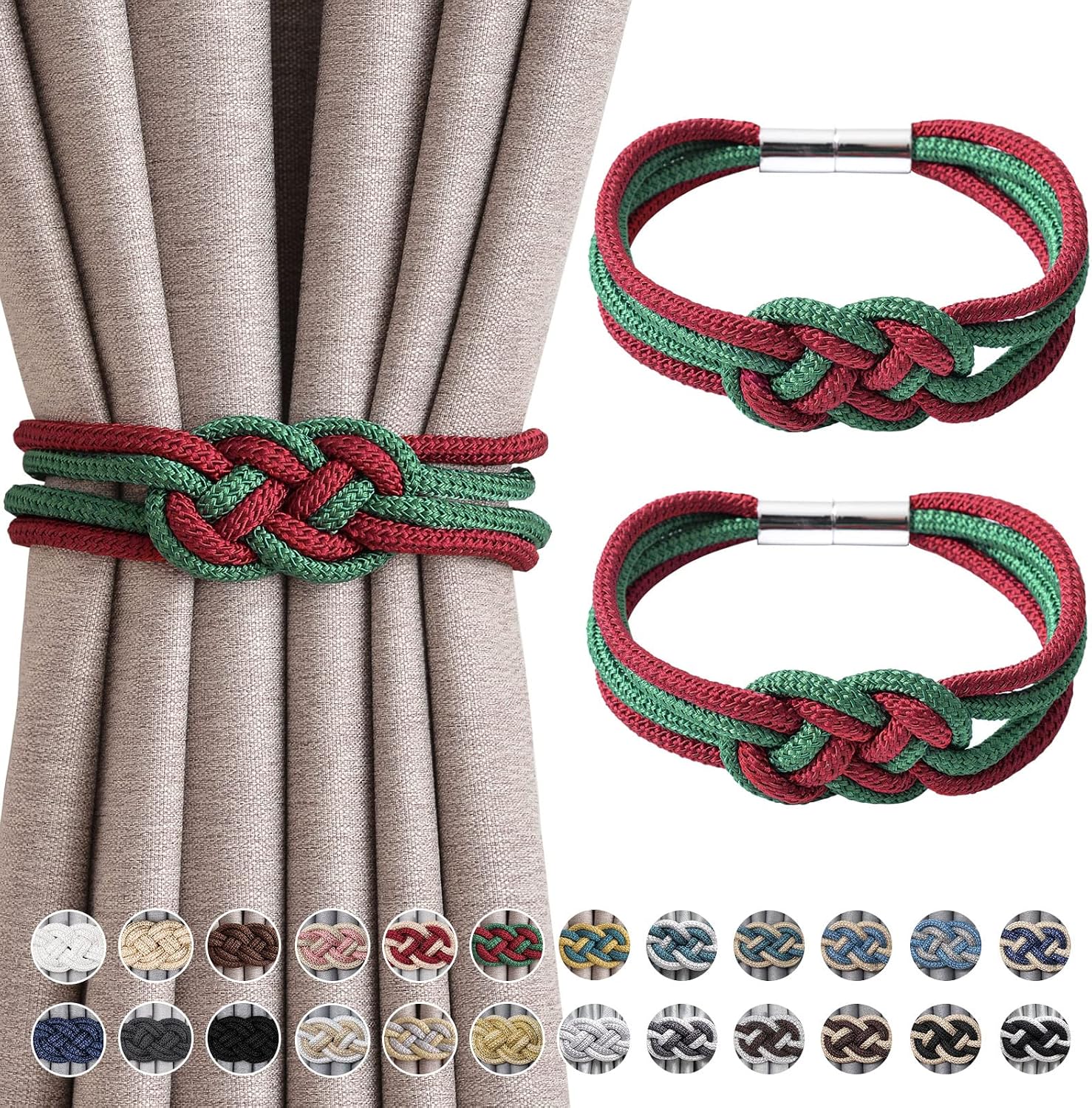 Amazon.com: NICEEC 2 Pack Strong Magnetic Curtain Tiebacks Upgrade ...
