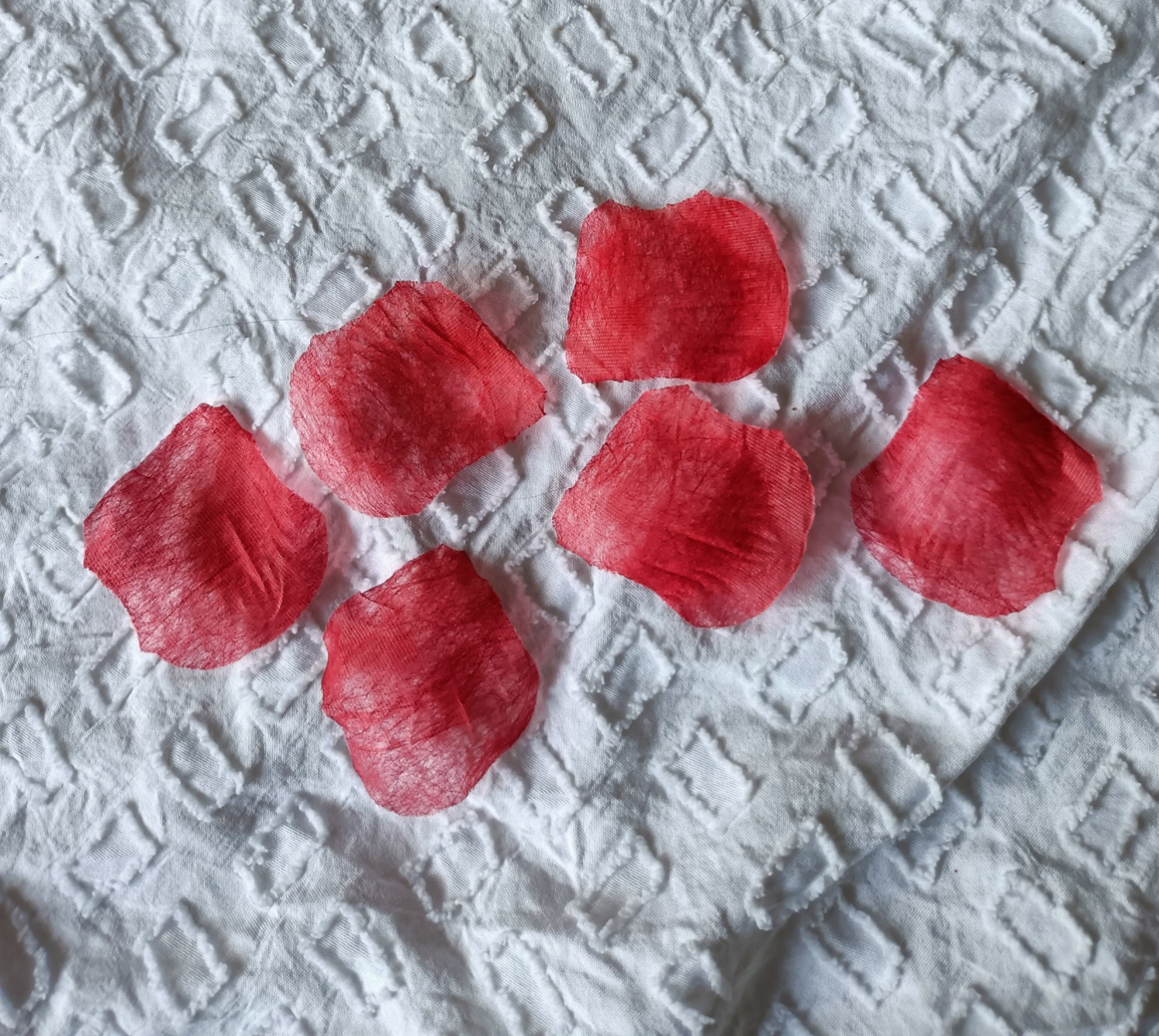 2000Pcs Artificial Fake Red Rose Petals, Romantic Silk Flower Petals ...