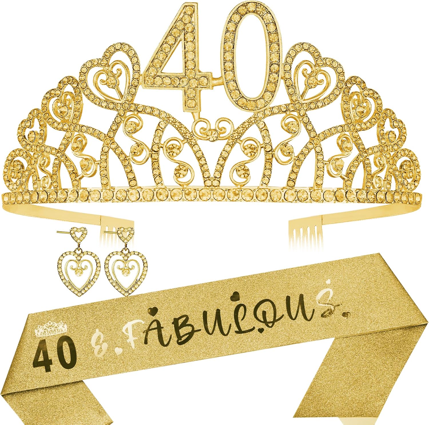 Amazon.com: HnoonZ 40th Birthday Gifts for Women,40th Birthday Tiara,40 ...