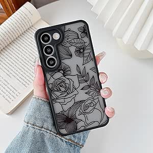 Amazon.com: XIZYO for Samsung Galaxy S23 Case, Floral Rose Cute Phone Case for Women Girls ...