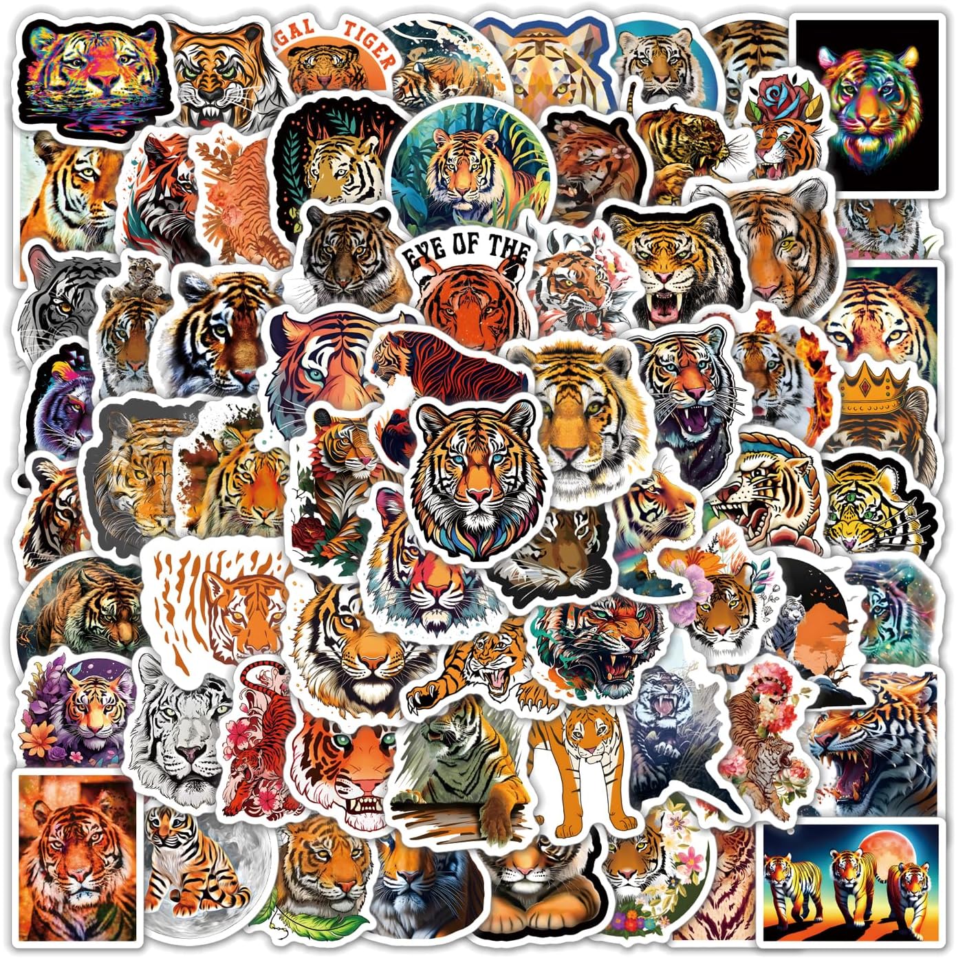 Amazon.com - Tiger Bumper Sticker Vinyl Decal 5 inches