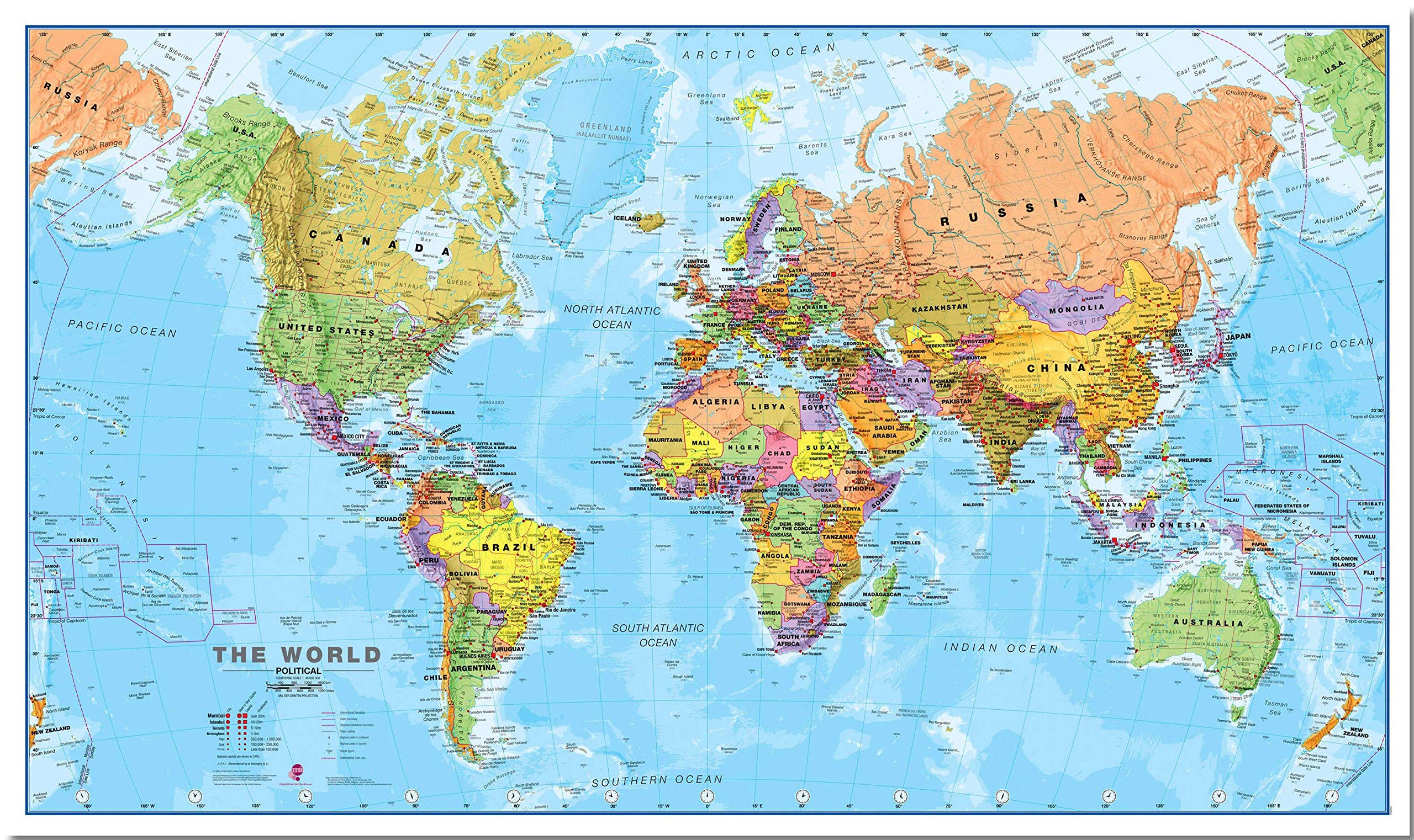 Mapa Del Mundo Político Mapamundi Educativo: Conoce El Mundo De Forma
