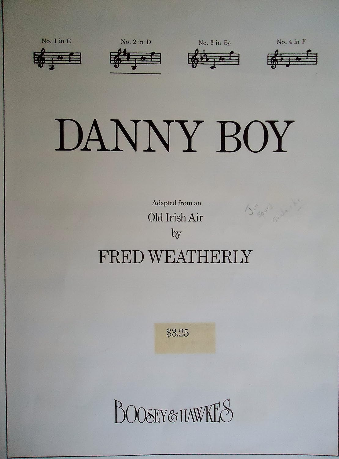 Danny Boy Adapted From an Old Irish Air: weatherly: Amazon.com: Books