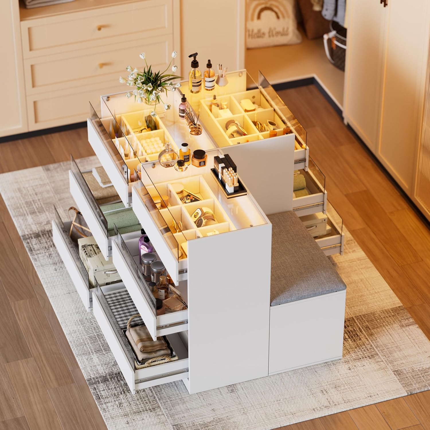 Amazon.com: PAKASEPT Armoire Bedroom Island, Wardrobe Closet Island ...