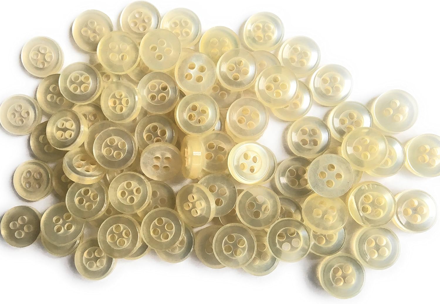 Amazon.com: 100 Shirt Button Frosted Off White Basic Buttons,Size #16-3 ...