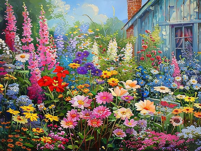 Flowers Diamond Painting Kits for Adults, Wild Flowers Diamond Art Kits ...