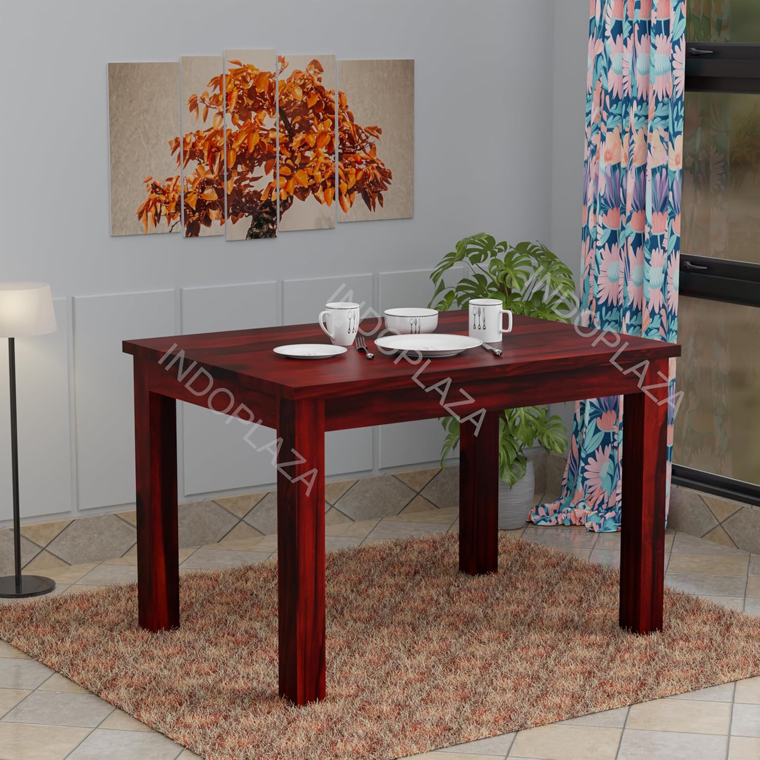 Indoplaza Sheesham Wood Urban 4 Seater Dining Table Only for Dining ...