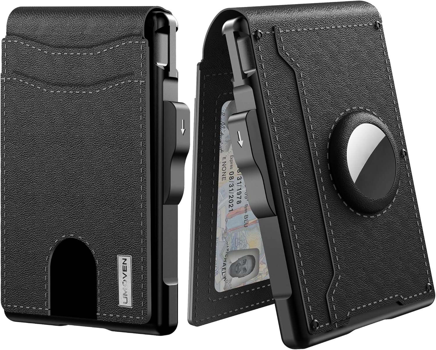 umoven AirTag Wallet for Men - with Pop Up Aluminum Case Money Clip ...