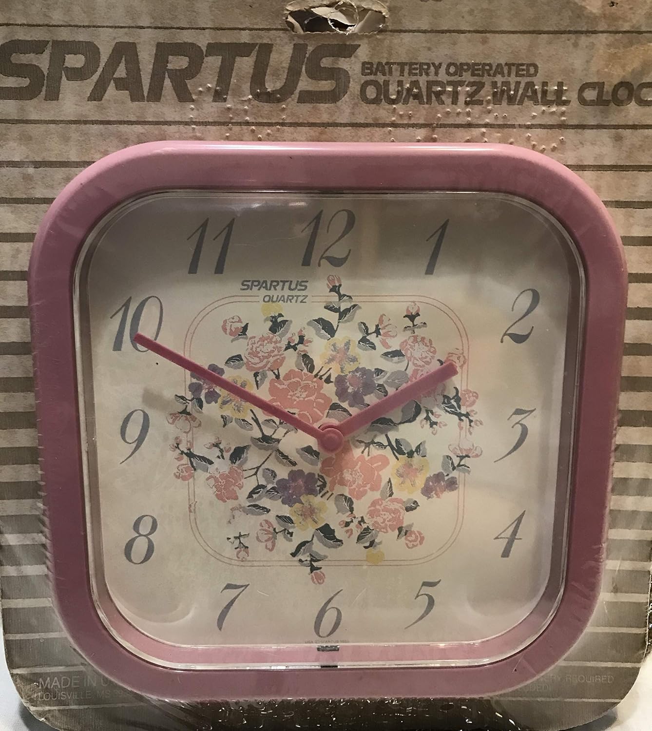 Amazon.com: Spartus Corporation Lance Floral Battery Operated Quartz ...