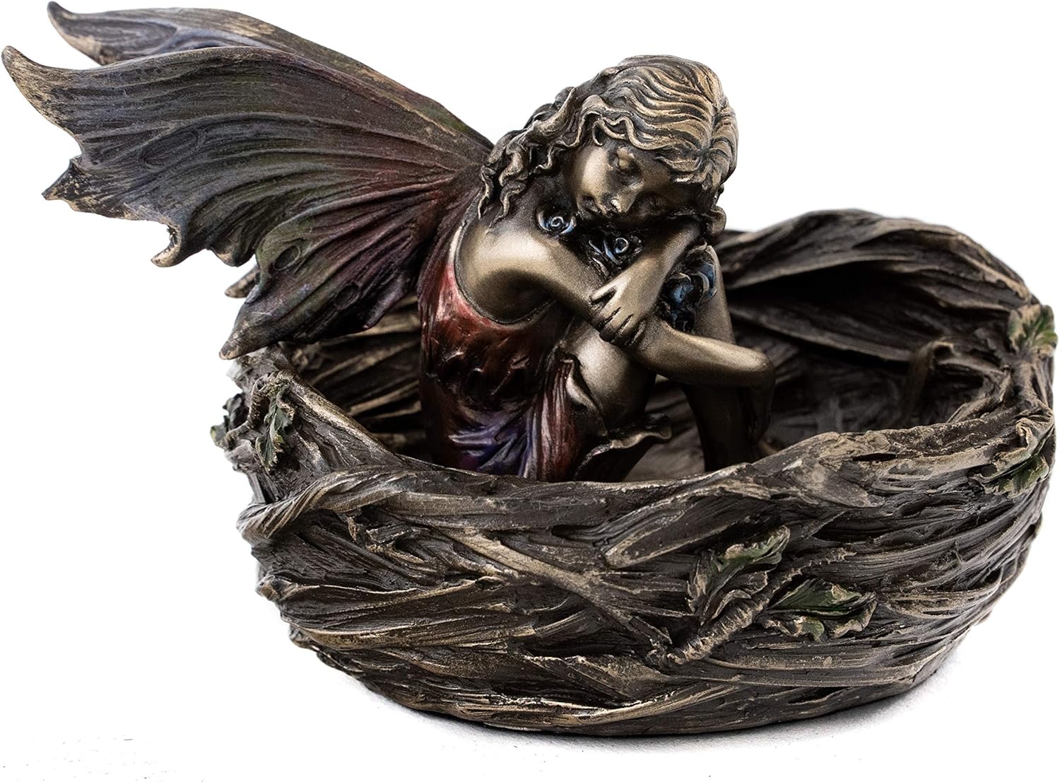 Amazon.com: Top Collection Fairy Sleeping in Bird Nest Statue- Mythical ...