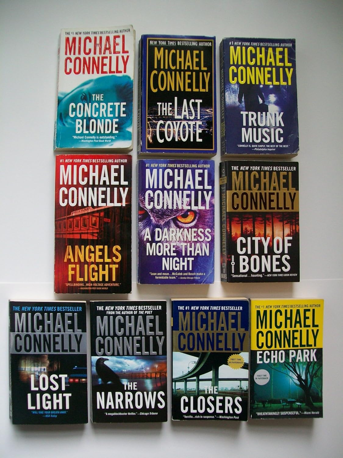 Michael Connelly: Harry Bosch #3-12 (Set of 10) Concrete Blonde; -to ...