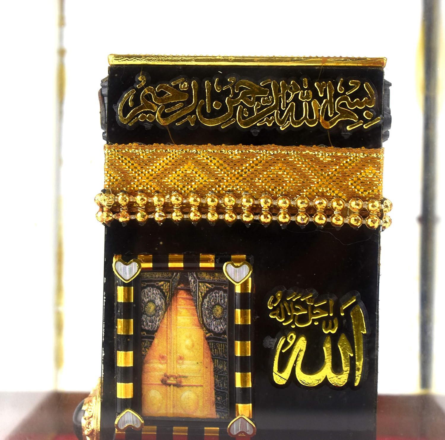 Quran Khana Kaba Decoraive Kaaba/Mecca in a Glass Box. Holy Model Kaaba ...