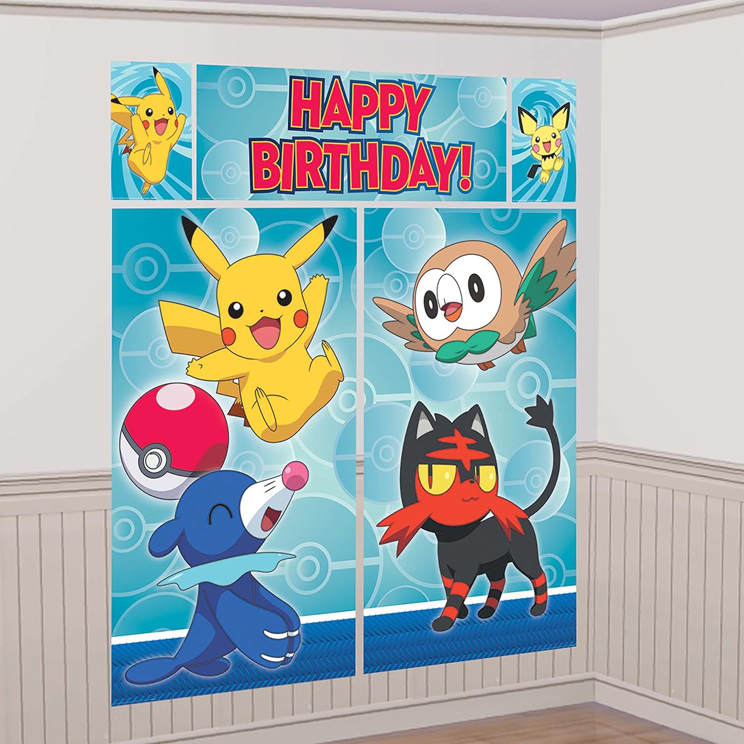 Amscan 670663 Scene Setter Pokemon Core, Multi : Amazon.co.uk: Home ...