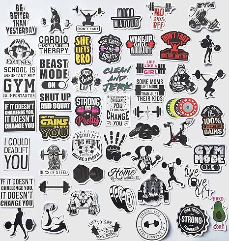 Amazon.com - Joke Gym Decals Fitness Motivational Sticker Kettle Bell ...