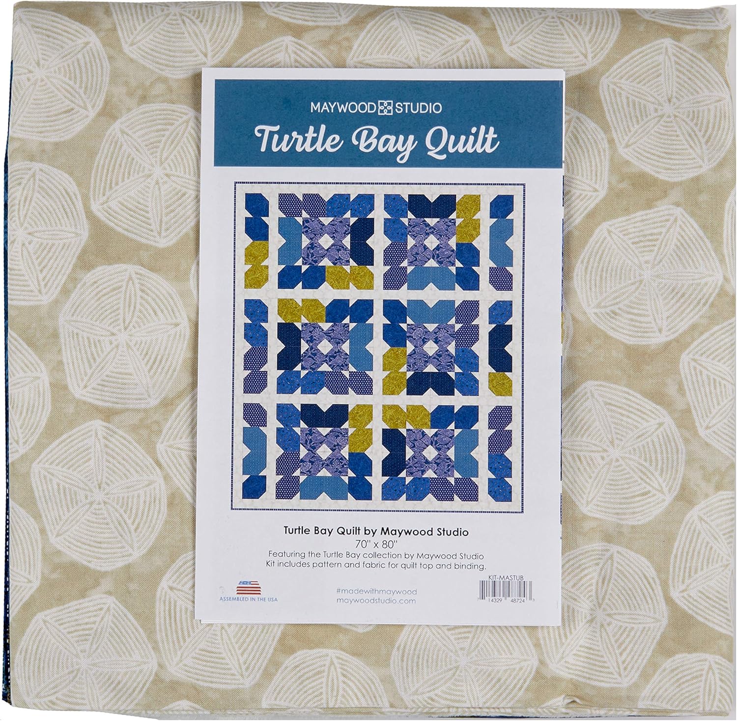 Amazon.com: Maywood Studio Kit Turtle Bay Quilt Kit Multi (0686926 ...