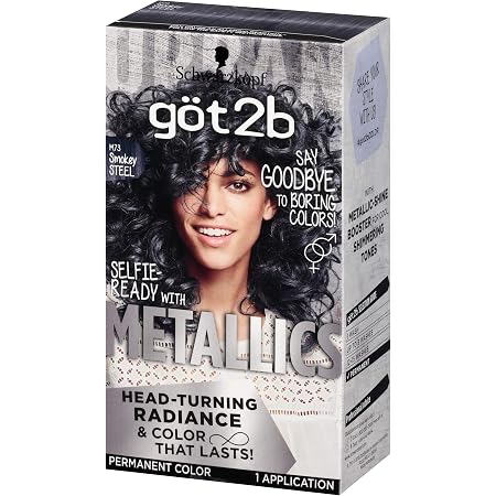 Amazon.com : Got2b Metallics Permanent Hair Color, M66 Blue Charcoal ...