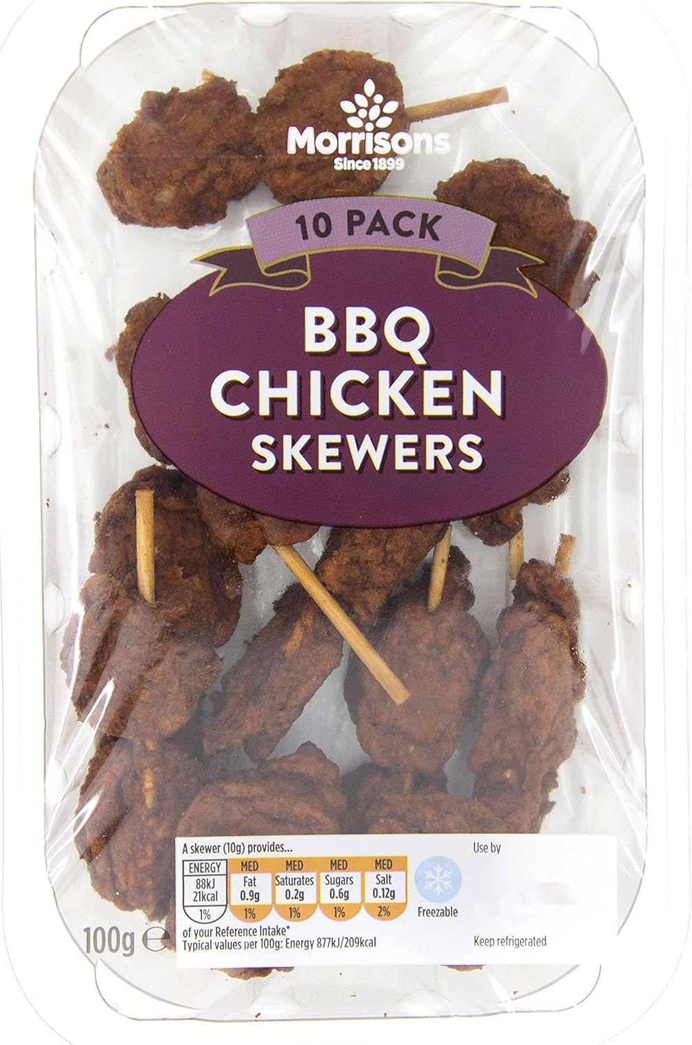 Morrisons 10 BBQ Chicken Skewers 100 G Amazon co uk Grocery morrisons-10-bbq-chicken-skewers-100-g-amazon-co-uk-grocery