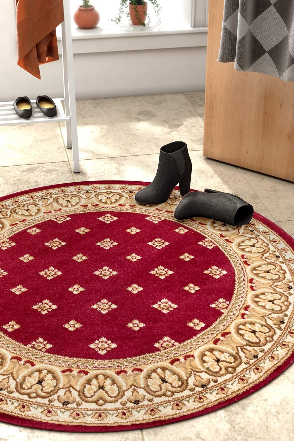 Amazon.com: Well Woven Barclay Collection Hudson Terrace Red 4 ft Round ...