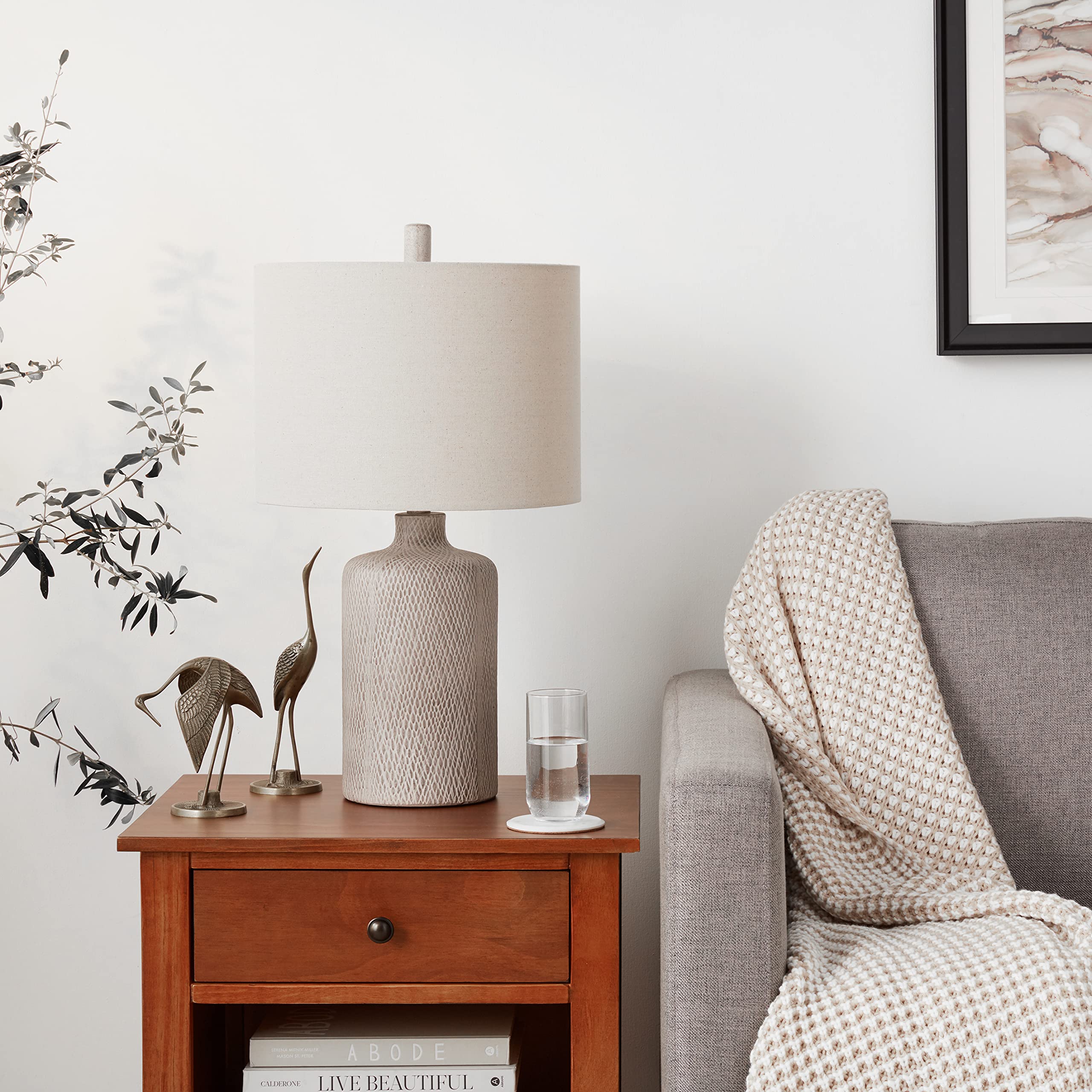 Signature Design by Ashley Linus Modern Ceramic Table Lamp, 25 ...