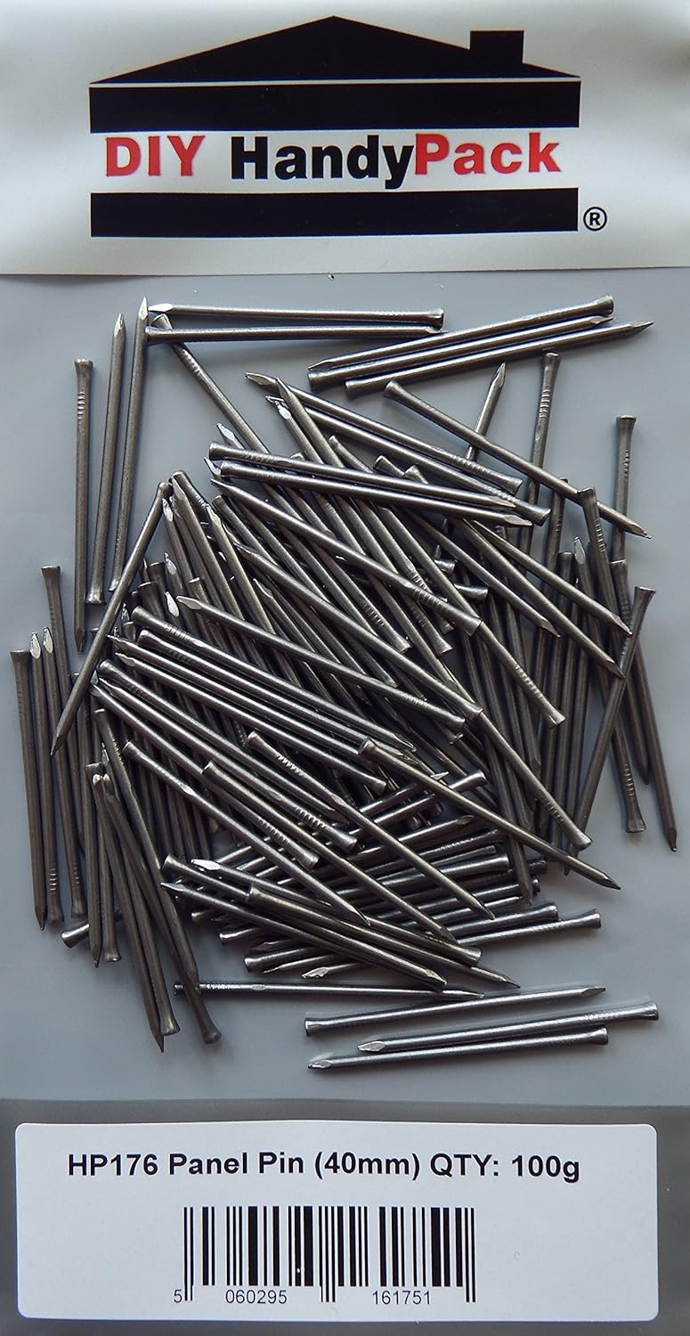 DIY HandyPack - Panel Pins 40mm (100g Pack) : Amazon.co.uk: DIY & Tools