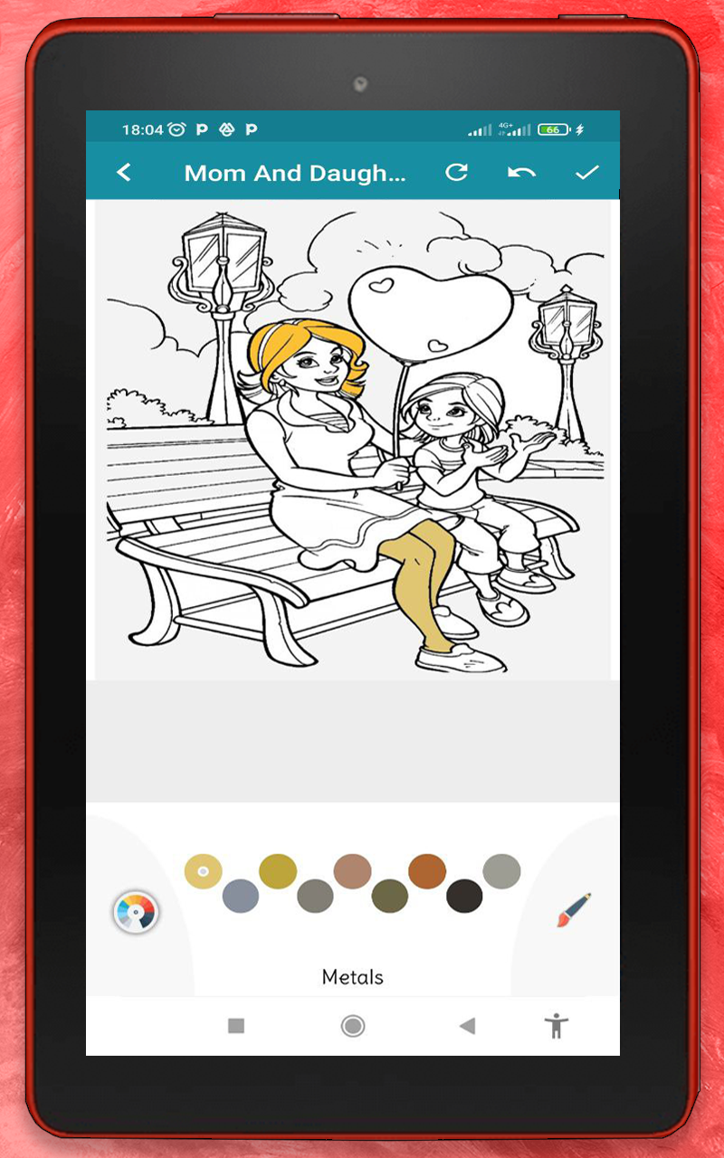 Mom And Daughter Coloring Pages: Family Coloring Book Game For Kids ...