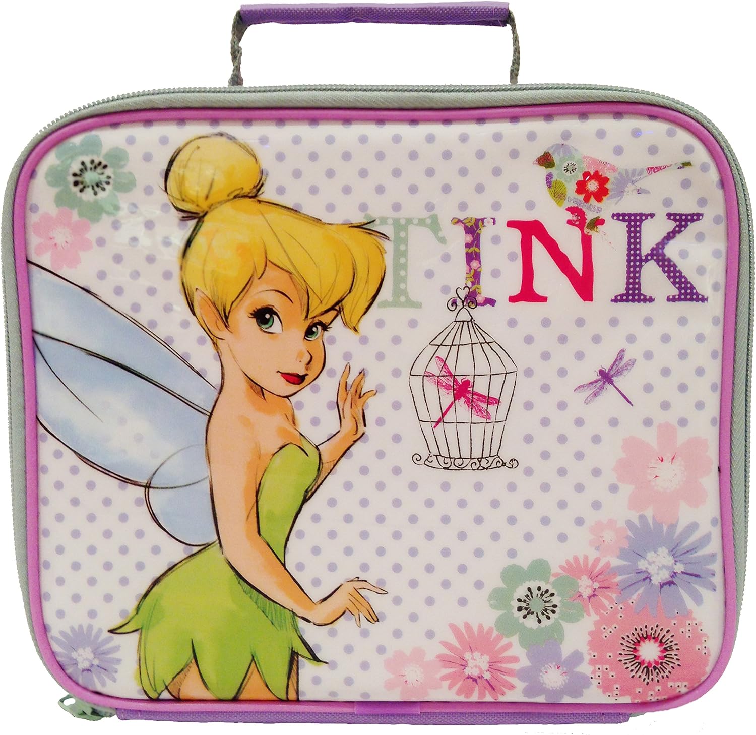 Disney 1-Piece Polyester Tinkerbell Lunch Bag, Multi-Colour : Amazon.co ...
