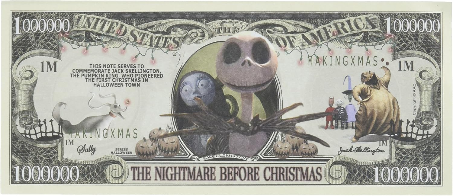 Amazon.com: (100) Nightmare Before Christmas Million Dollar Bill : Toys ...