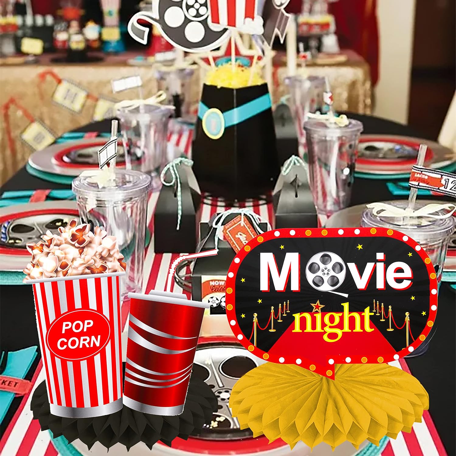 Buy Movie Party Table Honeycomb Centerpieces Movie Party Table ...