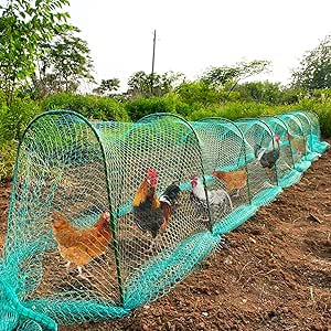 UNIFAMILY Flexible Chicken Tunnels 354 x 31 Inch, Chicken Coop Run ...
