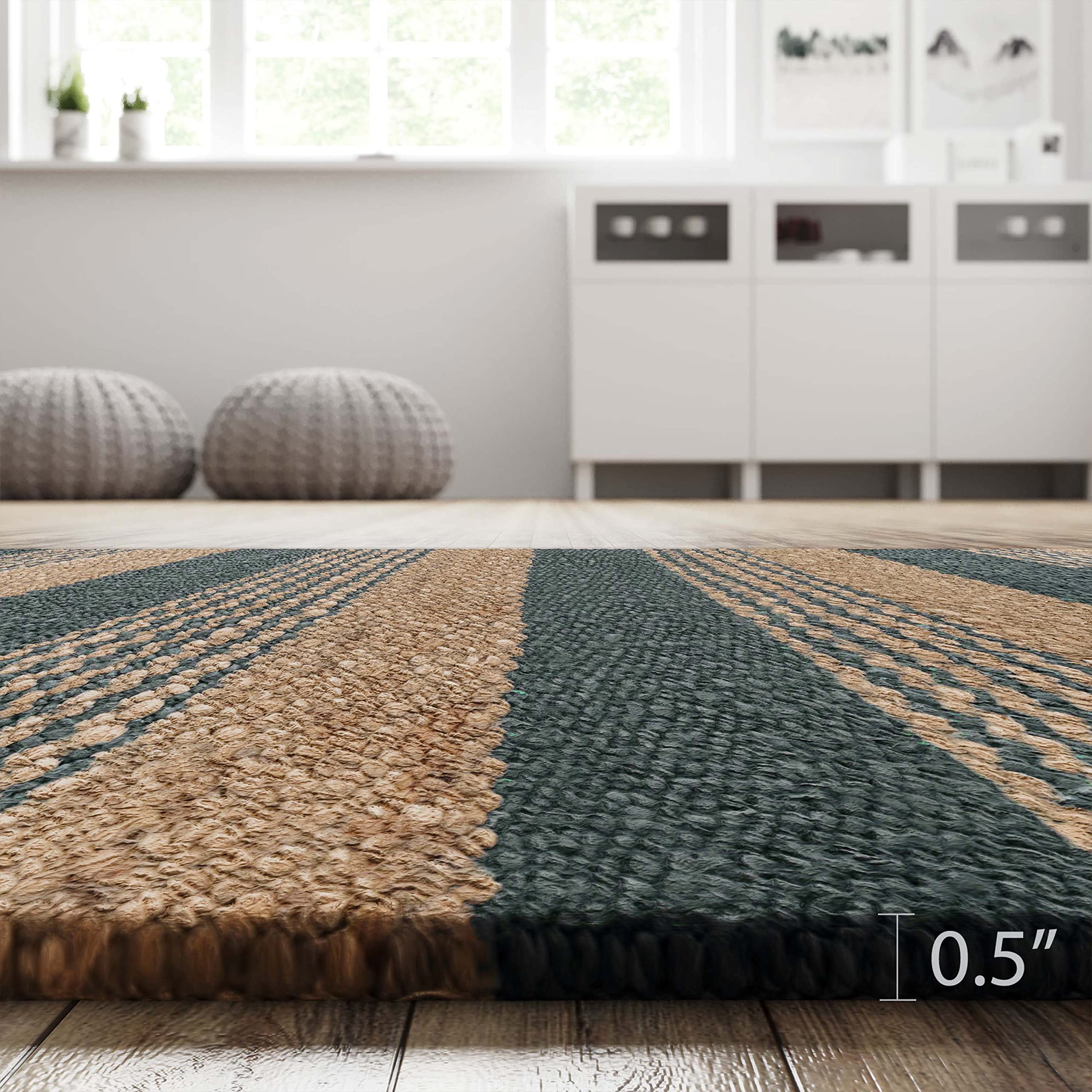 Industrial Farmhouse Rugs COT 3 GREEN | Momeni Rugs