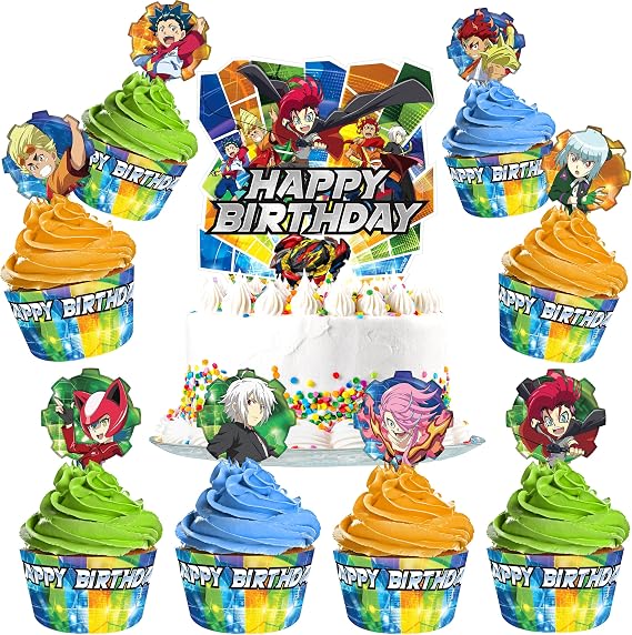 Amazon.com: Treasures Gifted Officially Licensed BEYBLADE BURST Cake ...