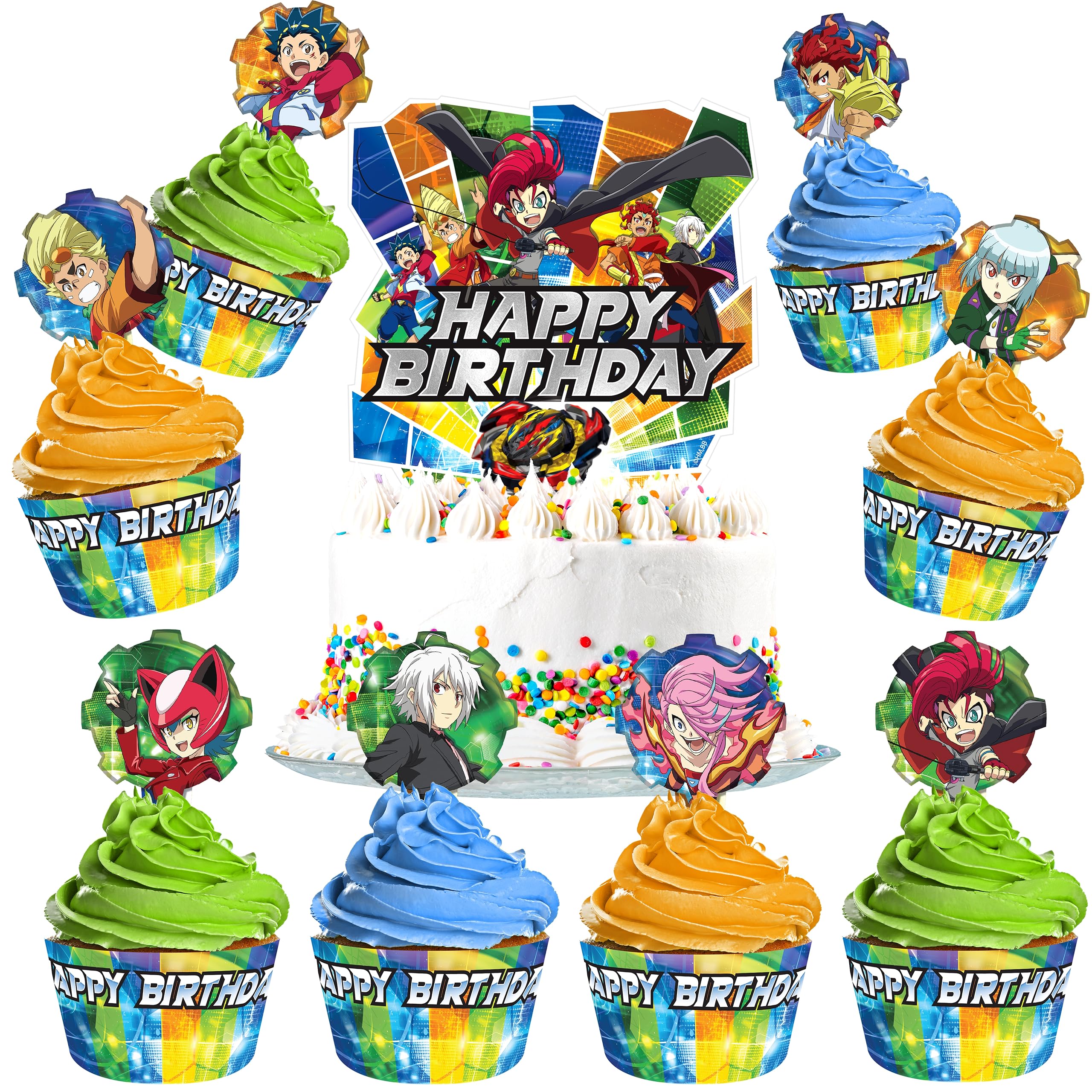 Amazon.com: Treasures Gifted Officially Licensed BEYBLADE BURST Cake ...