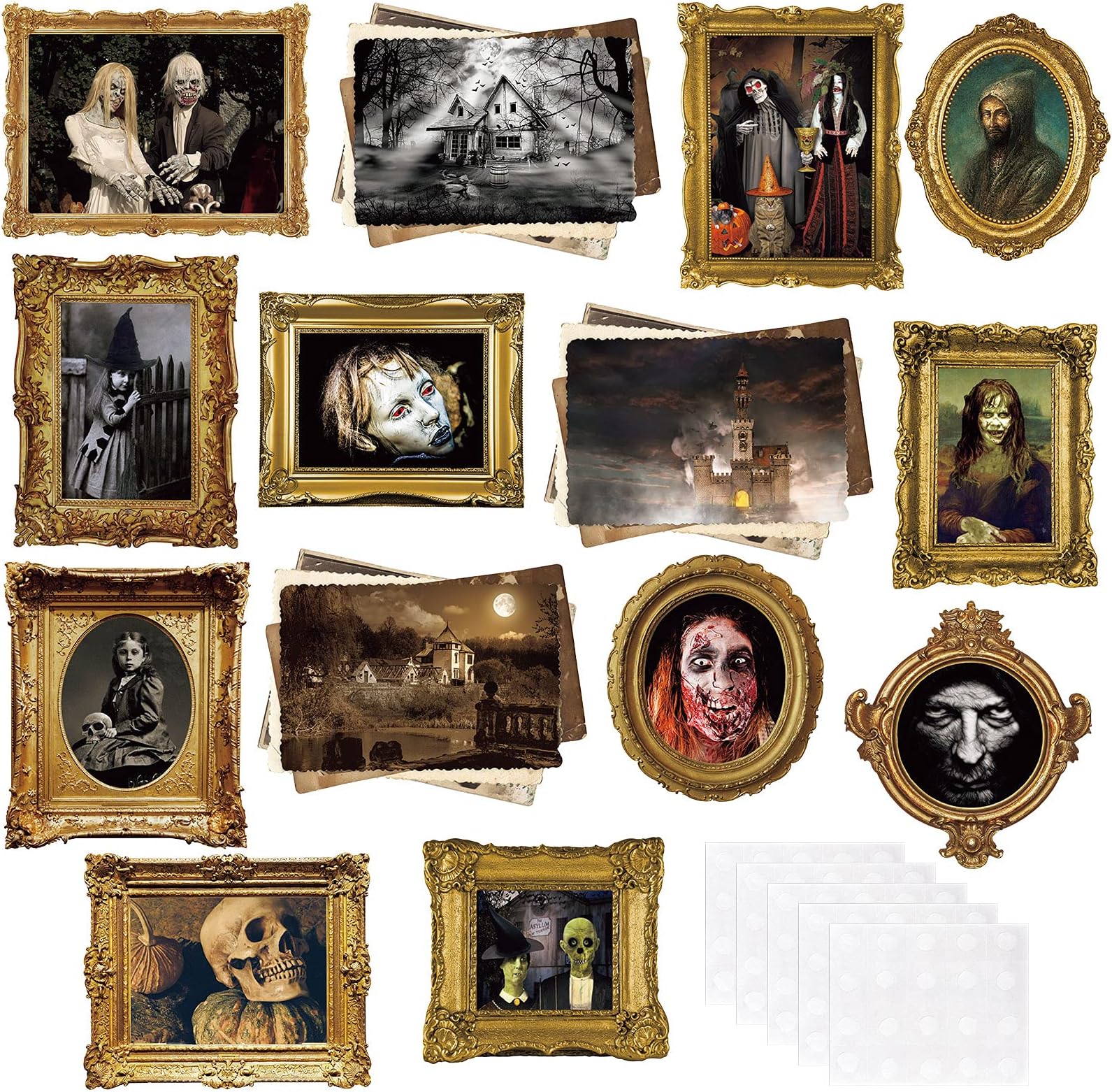 Amazon.com: Amscan Printed Paper Dark Manor Frame Cutouts - 5.5"-13 ...