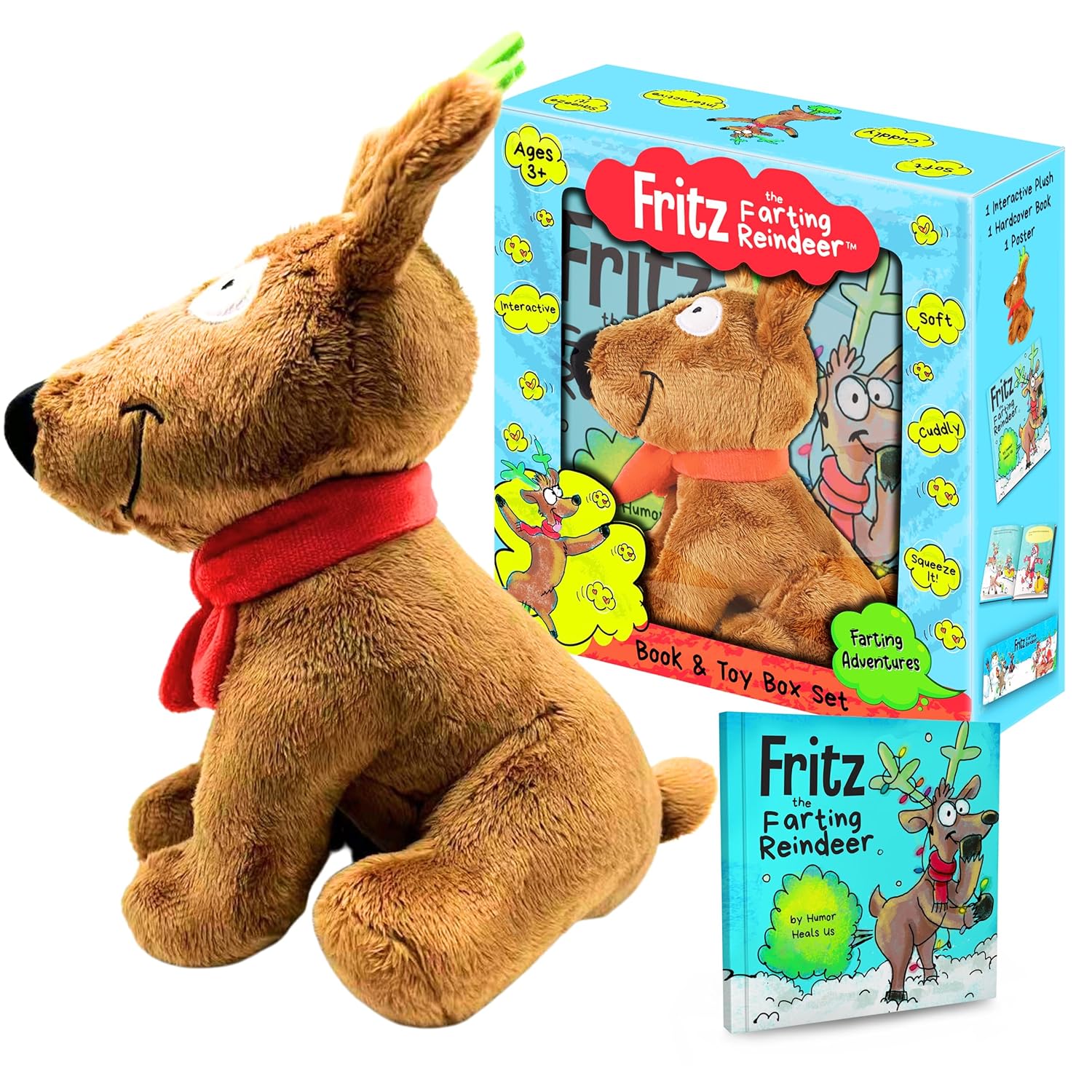 Amazon.com: Fritz the Farting Reindeer Interactive Farting Toy Book ...