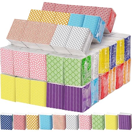 Amazon.com: 100 Pack Bulk Paw Print Facial Tissues Wallet Size Travel ...